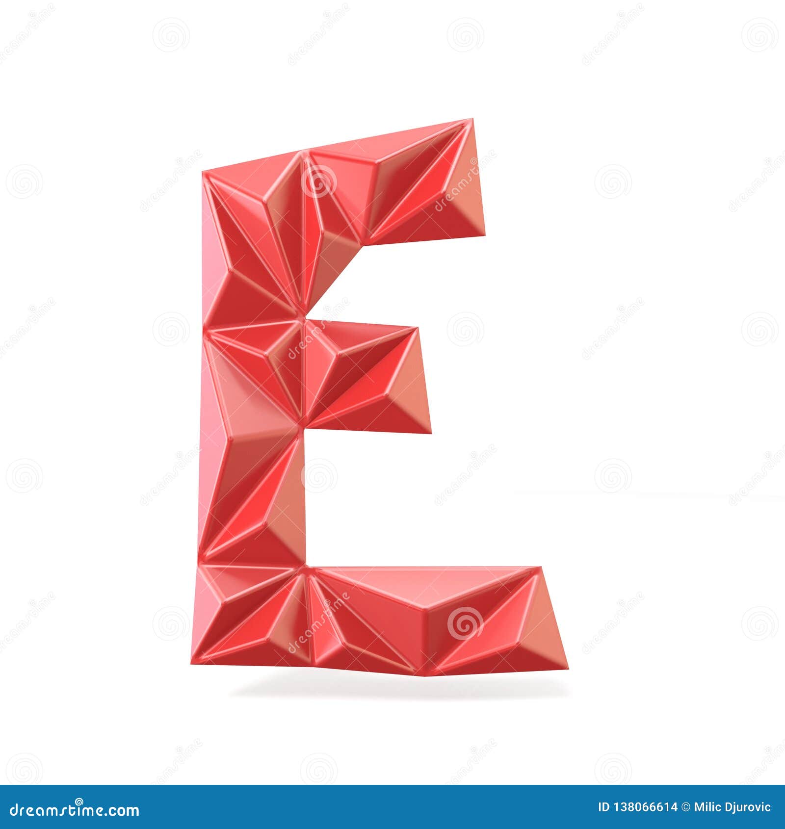 Letra Triangular Moderna Vermelha E Da Fonte 3d Ilustração Stock ...