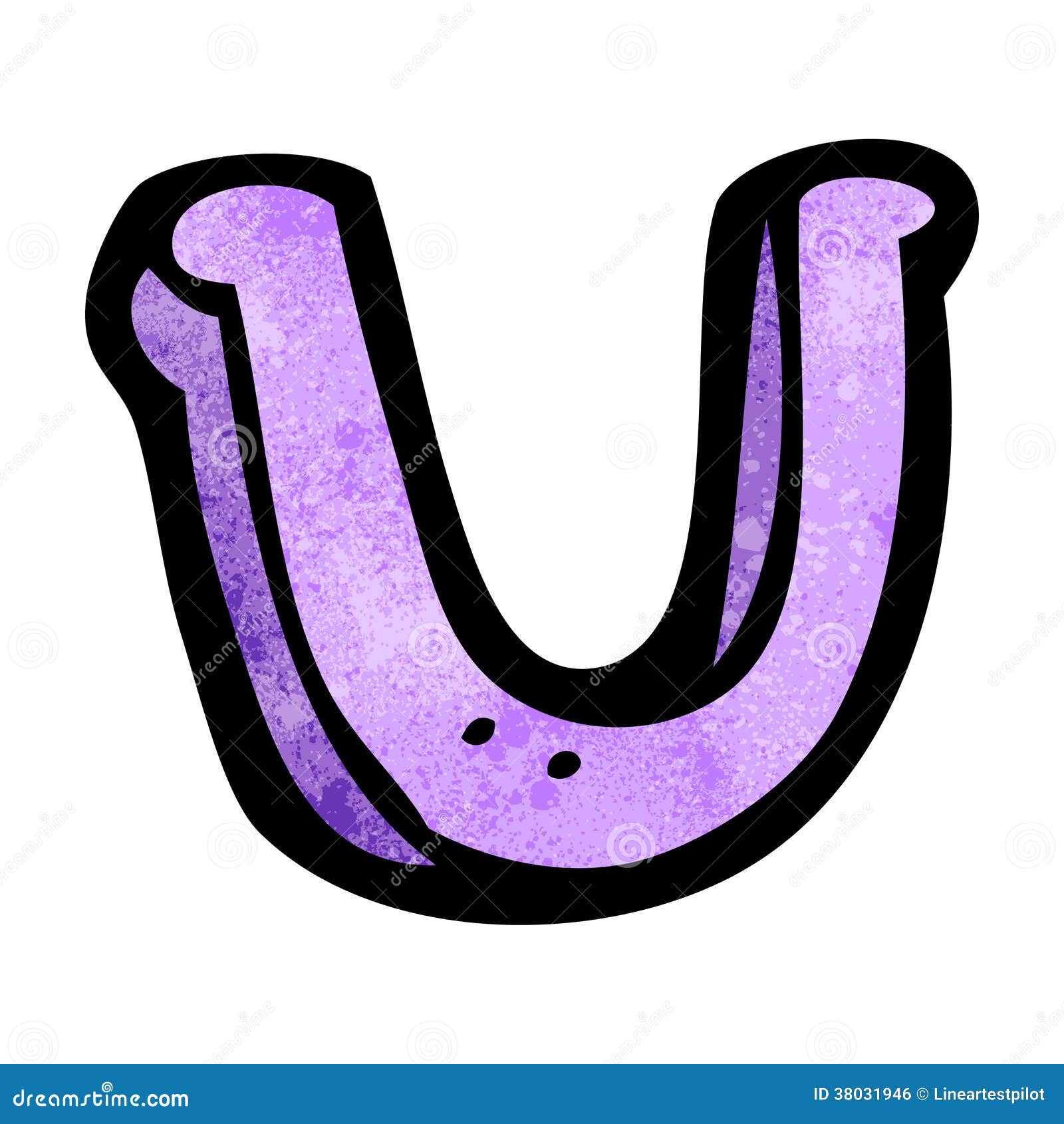 Letra U Dos Desenhos Animados Ilustração do Vetor - Ilustração de ...