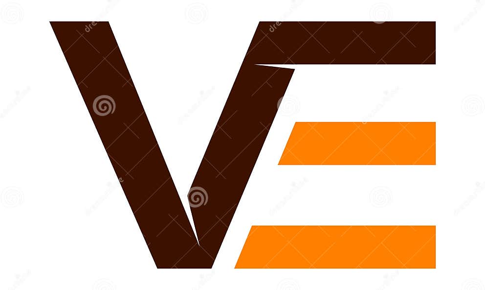 Letra VE moderna ilustración del vector. Ilustración de elegante ...