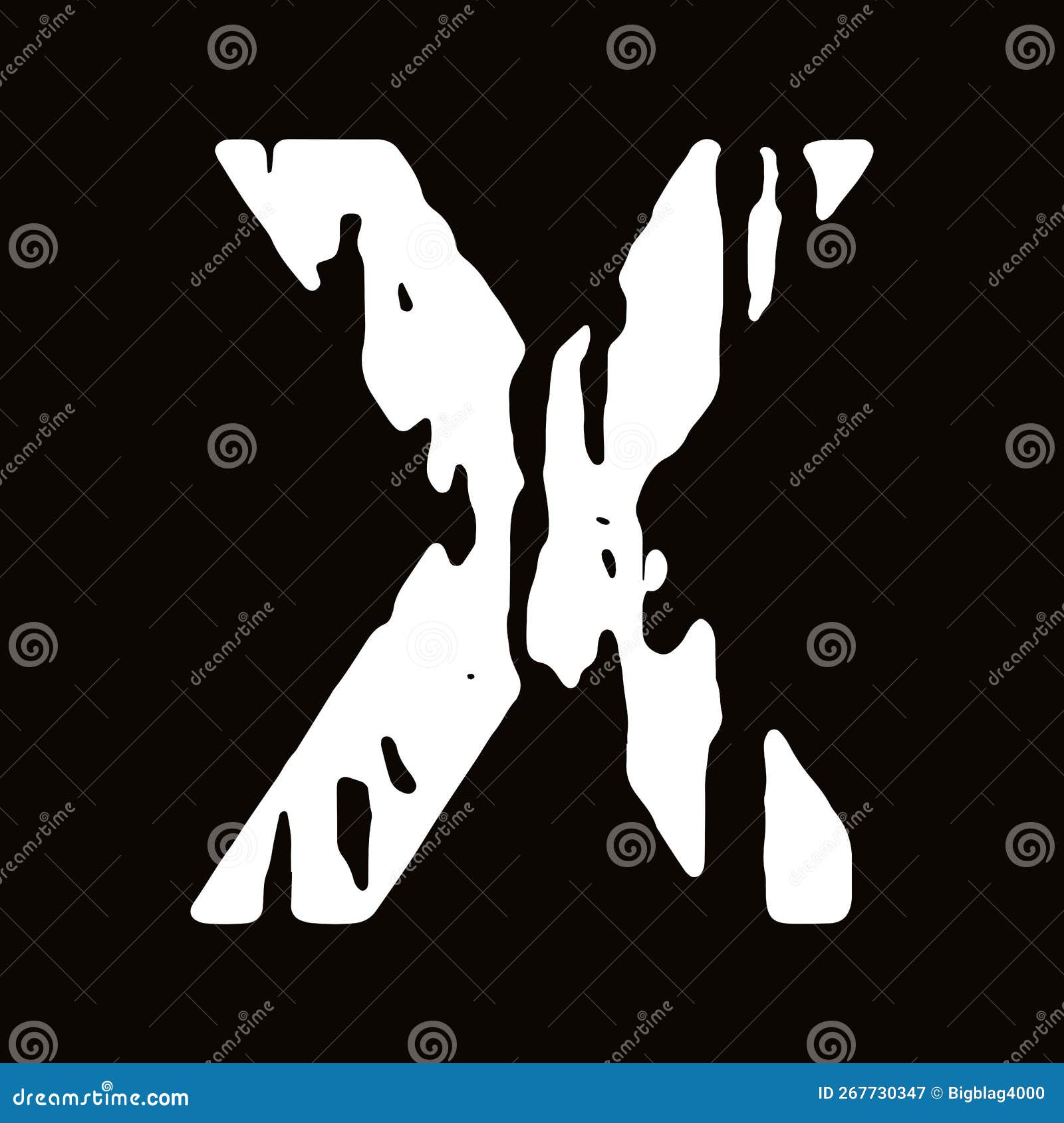 Letra Vectorial En Letra De Fondo Negro. Ilustración del Vector ...