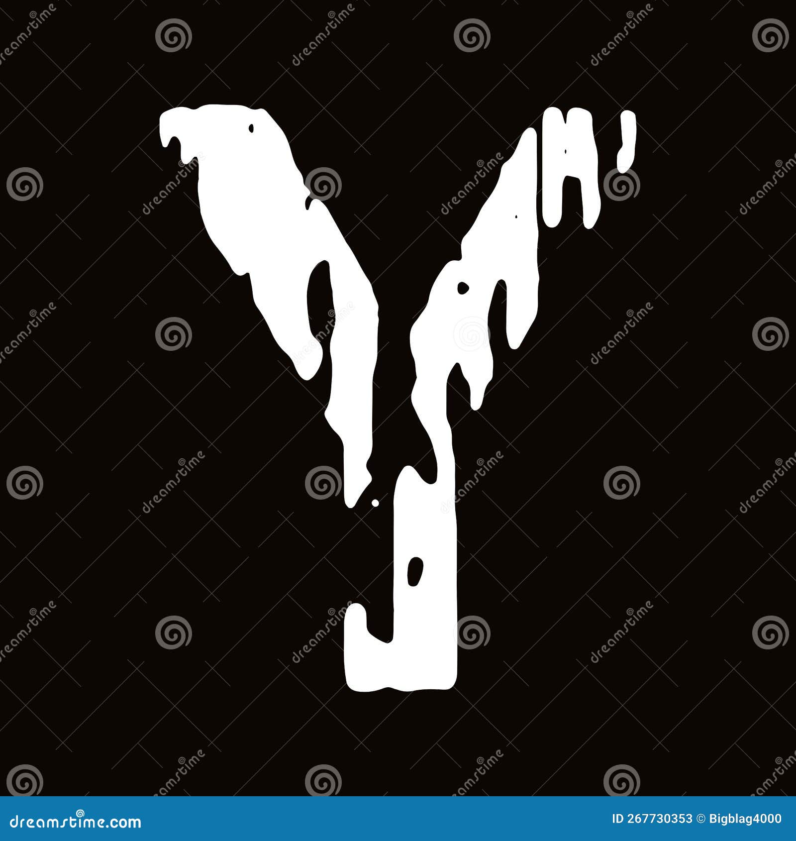 Letra Vectorial En Letra De Fondo Negro. Ilustración del Vector ...