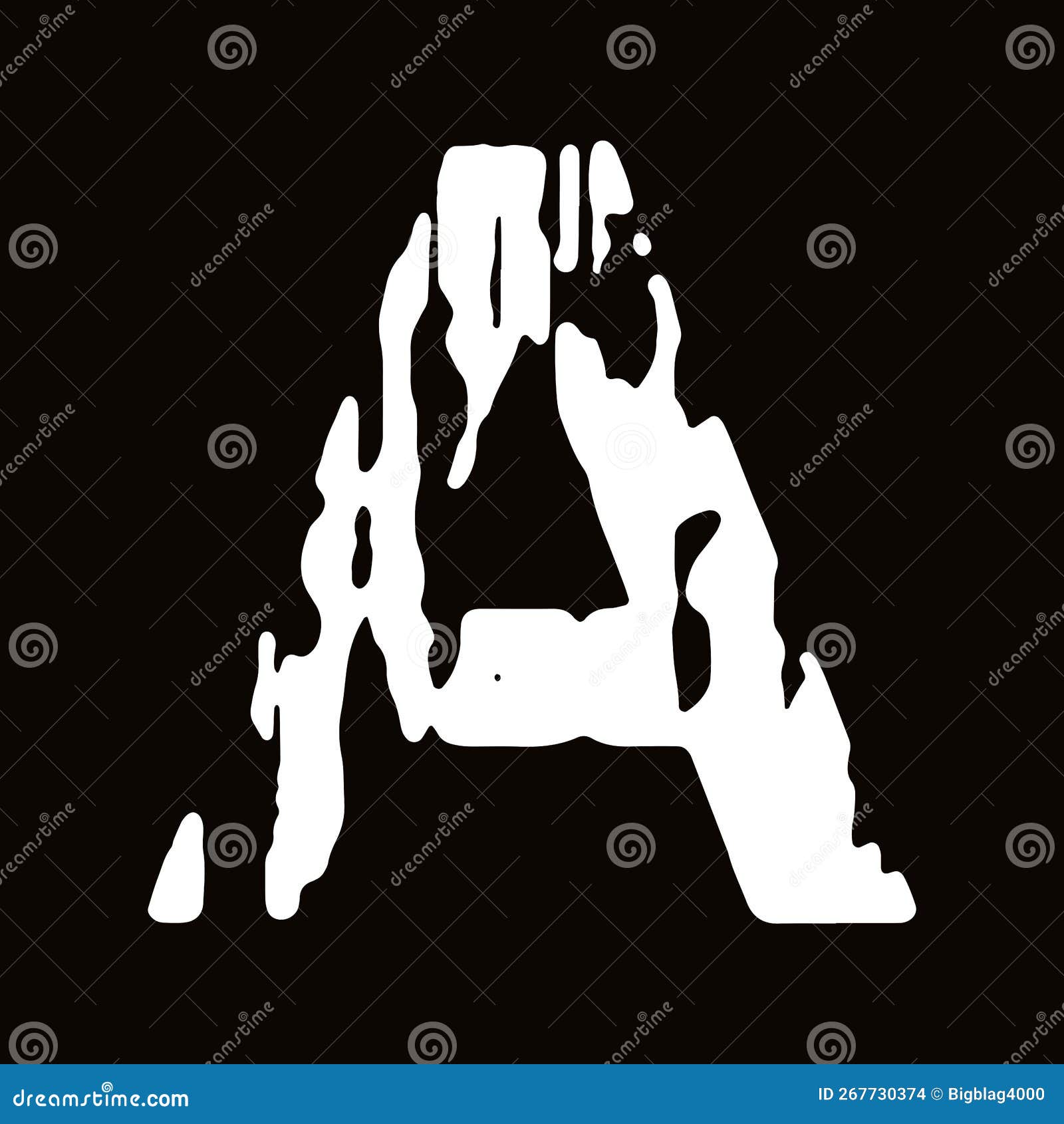 Letra Vectorial En Letra De Fondo Negro. Ilustración del Vector ...