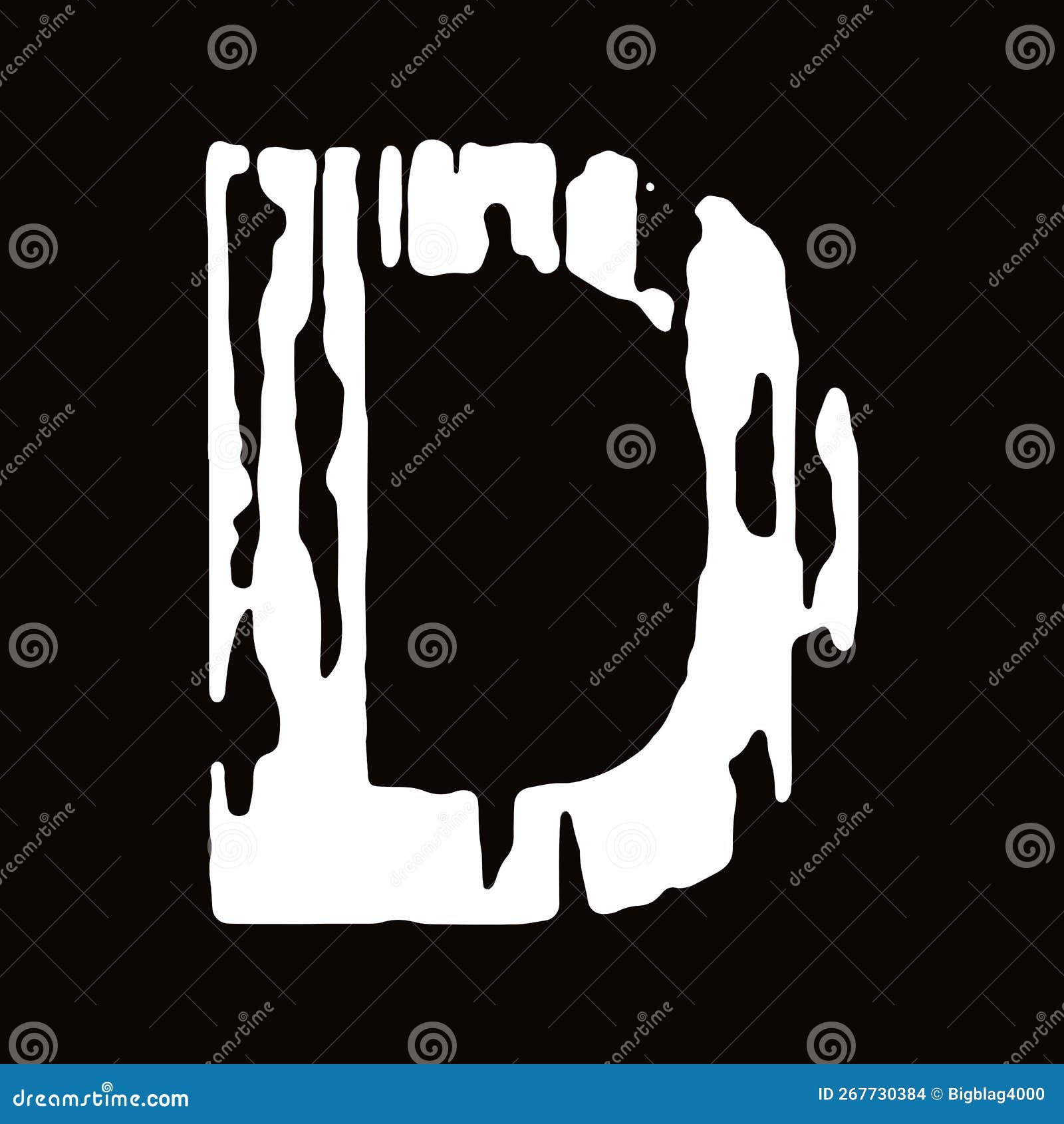 Letra Vectorial En Letra De Fondo Negro. Ilustración del Vector ...