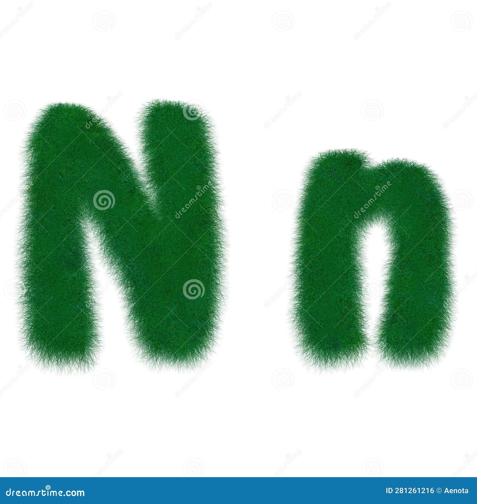 Letra verde prima n ilustração stock. Ilustração de letra - 281261216