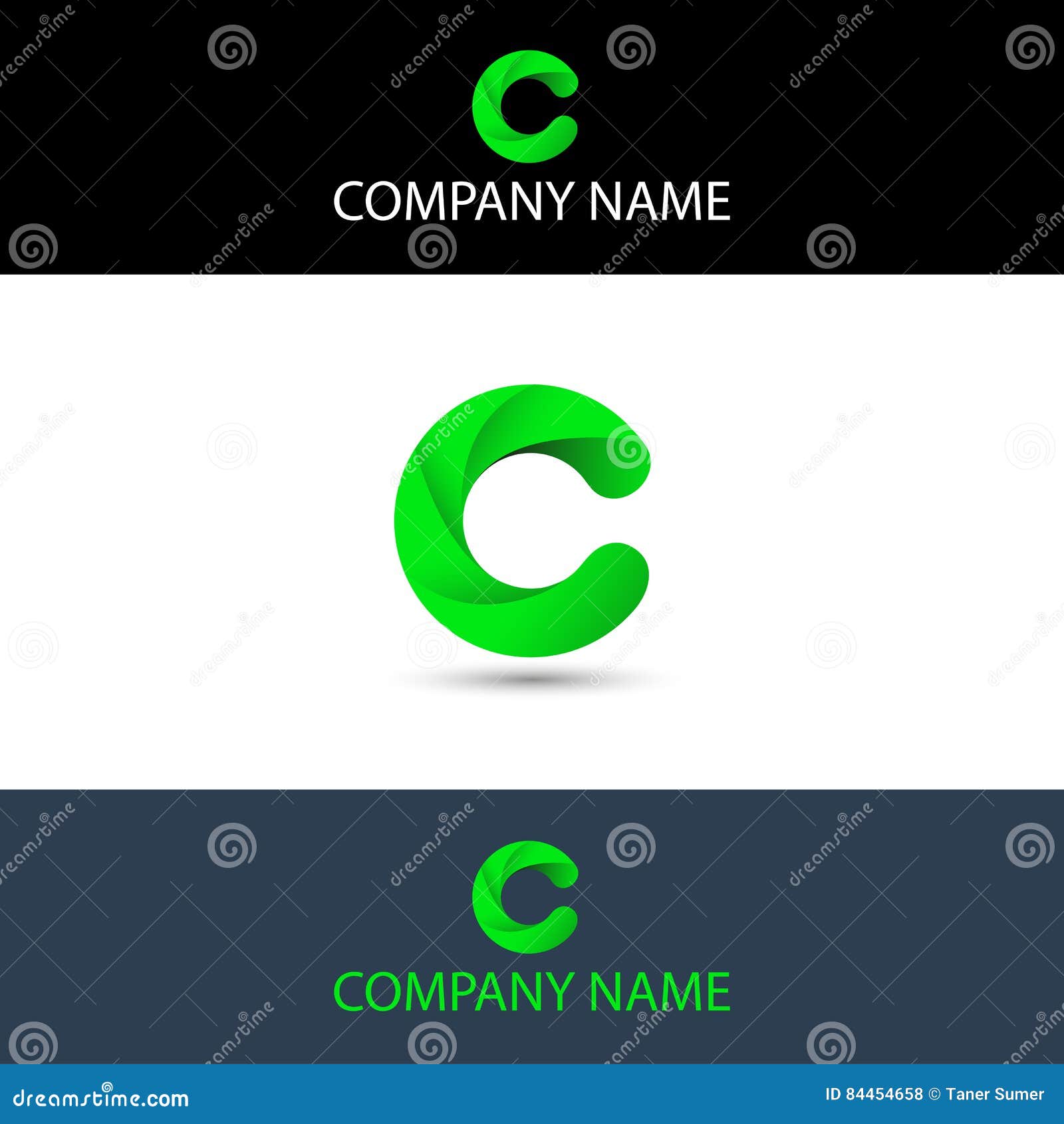 Letra Verde Simples C Logo Theme Ilustração do Vetor - Ilustração de ...