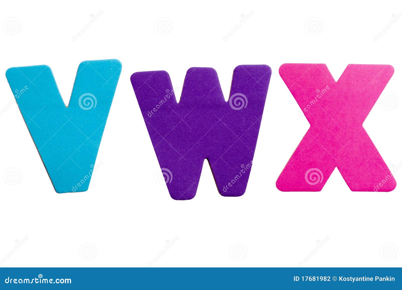 Letra VWX foto de archivo. Imagen de color, alfabeto - 17681982