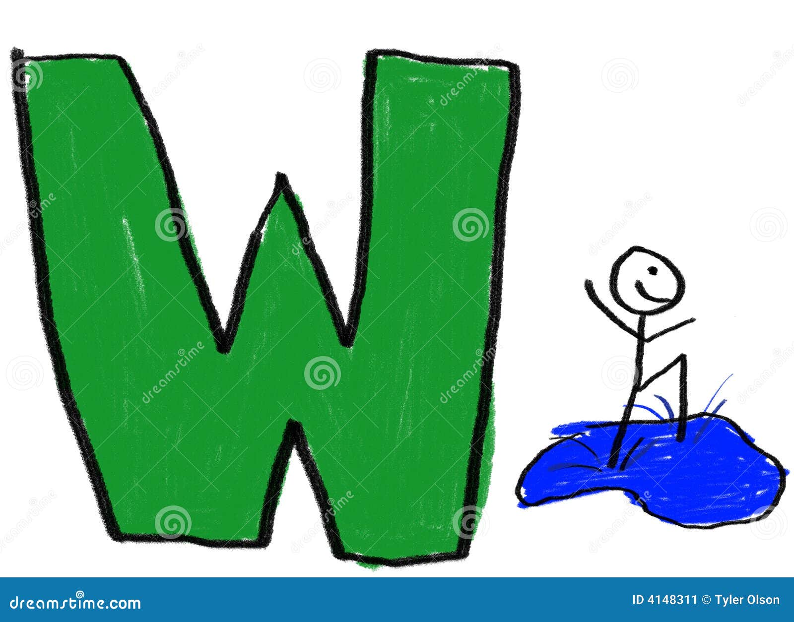 Letra W Imagem de Stock - Imagem: 4148311