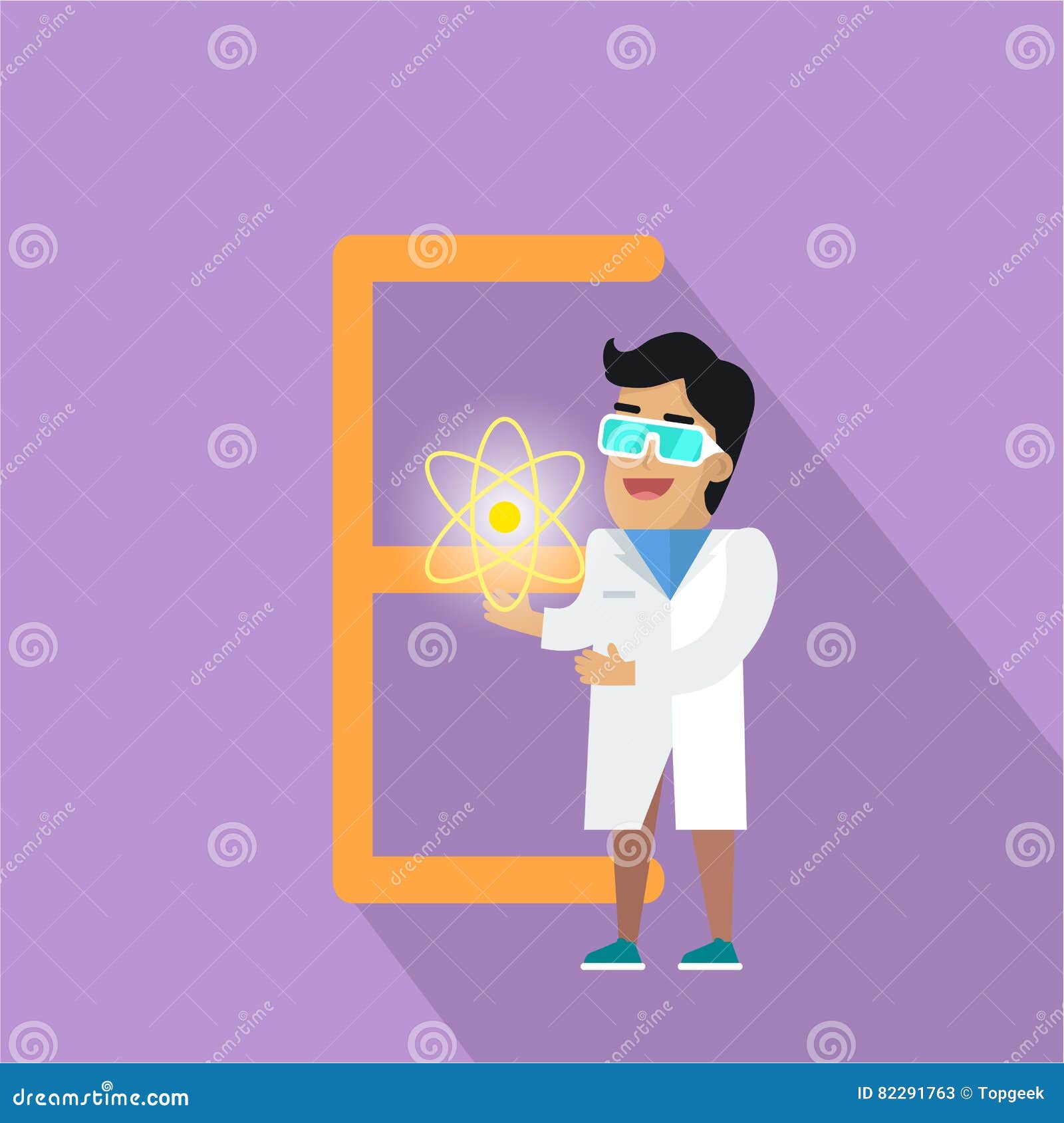 Letra Y Científico De E Con El Campo Eléctrico Ilustración del Vector ...