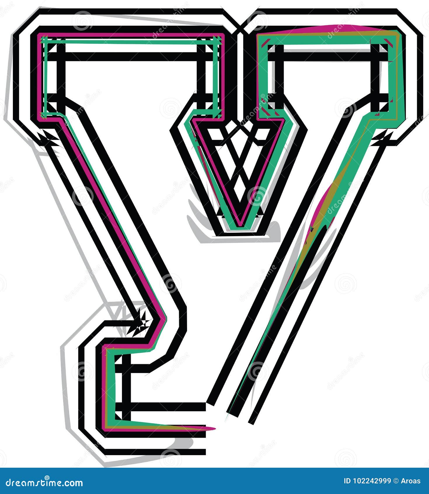 LETRA Y Del Ejemplo De La Fuente Ilustración del Vector - Ilustración ...