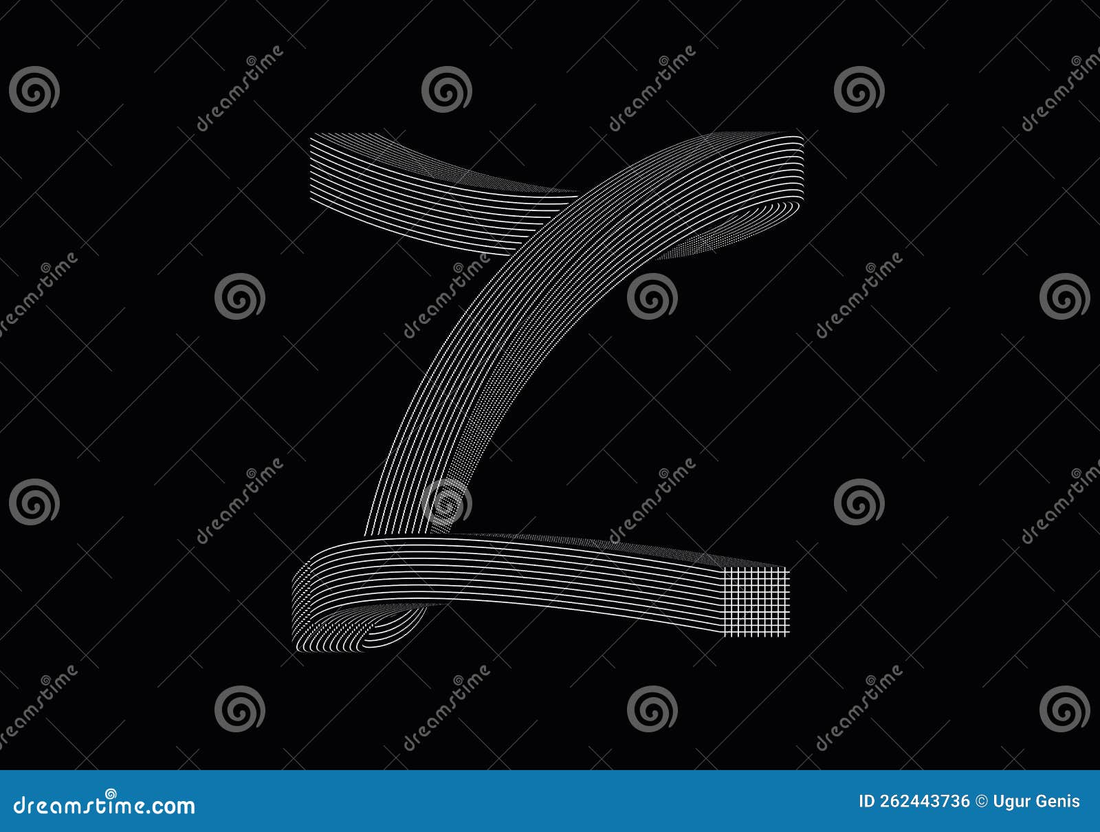 Letra Z Manuscrita. Letra Z Abstracta. Stock de ilustración ...