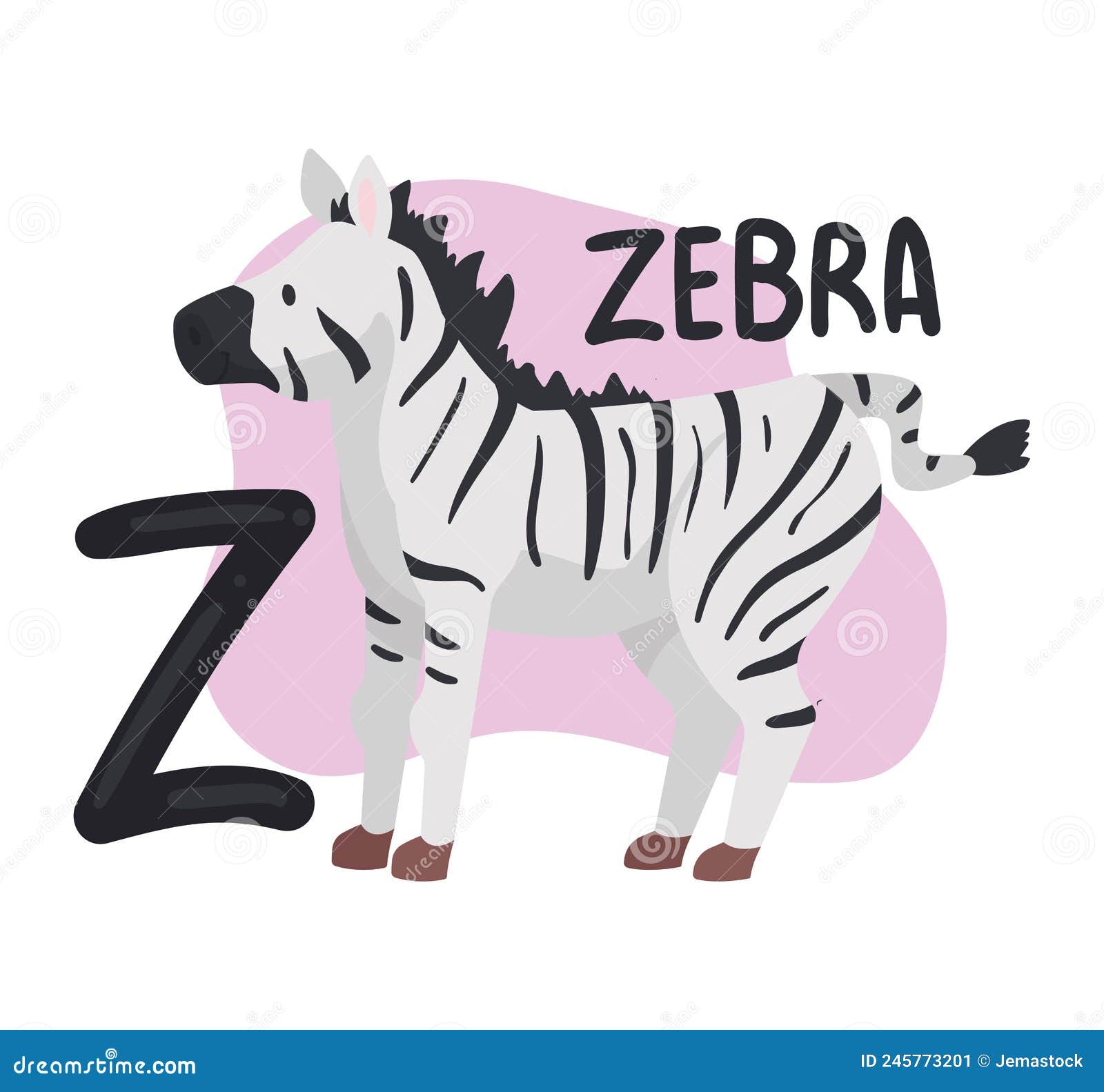 Letra zebra y z ilustración del vector. Ilustración de estudio - 245773201