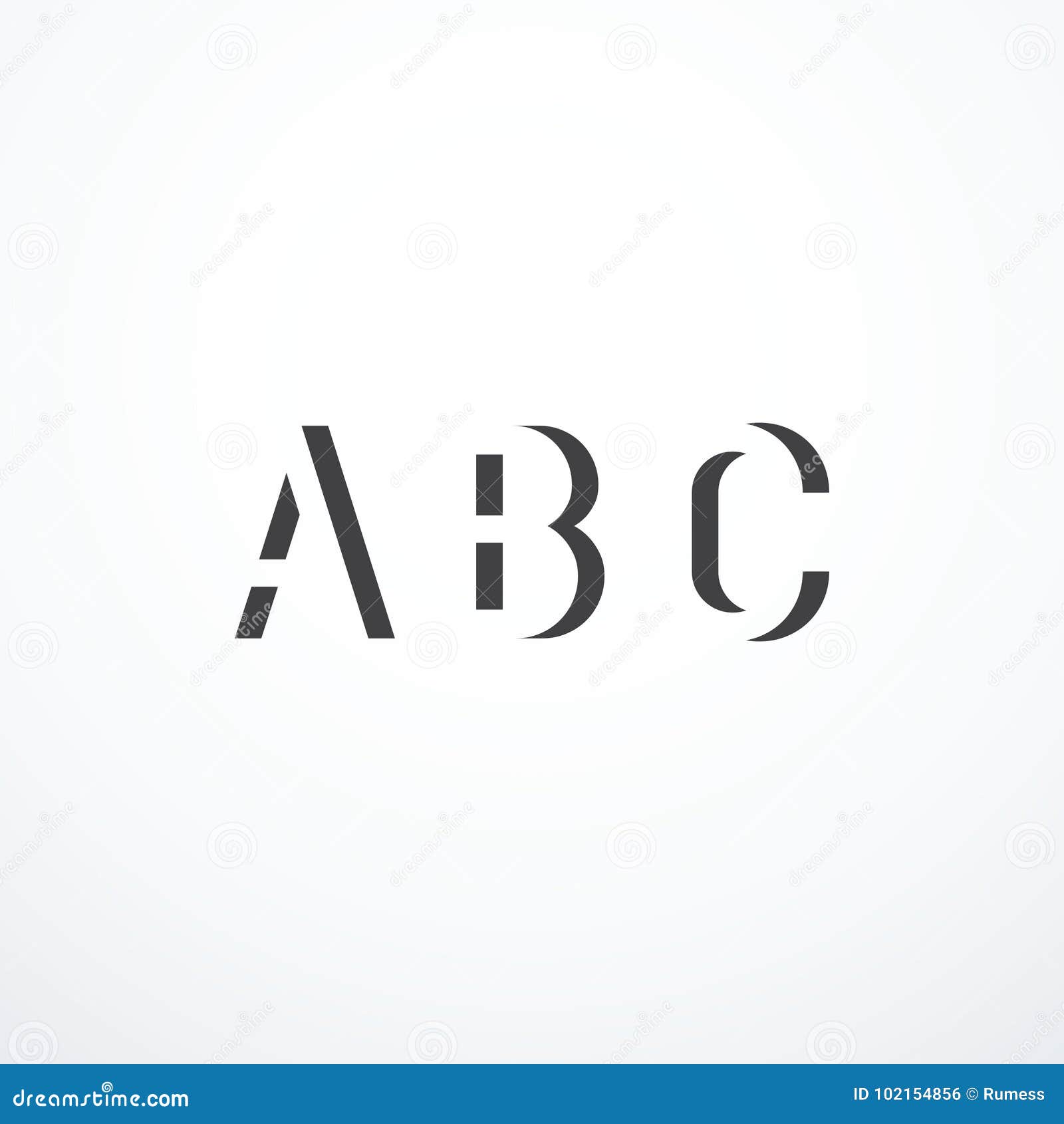 Letras Abstractas De ABC Del Vector Ilustración del Vector ...
