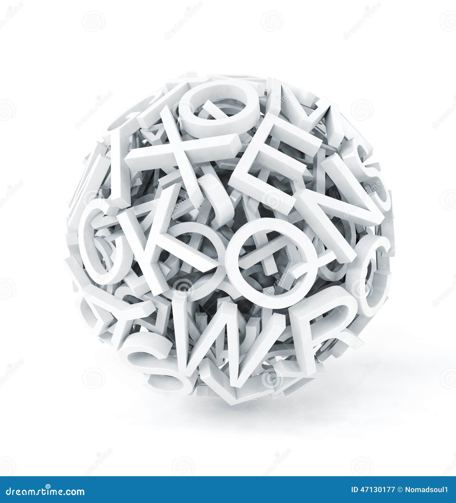 Letras Al Azar Que Forman Una Esfera Stock de ilustración - Ilustración ...