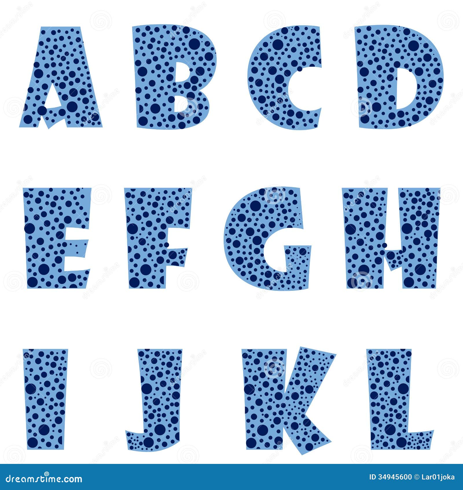 Letras azuis ilustração do vetor. Ilustração de letra - 34945600