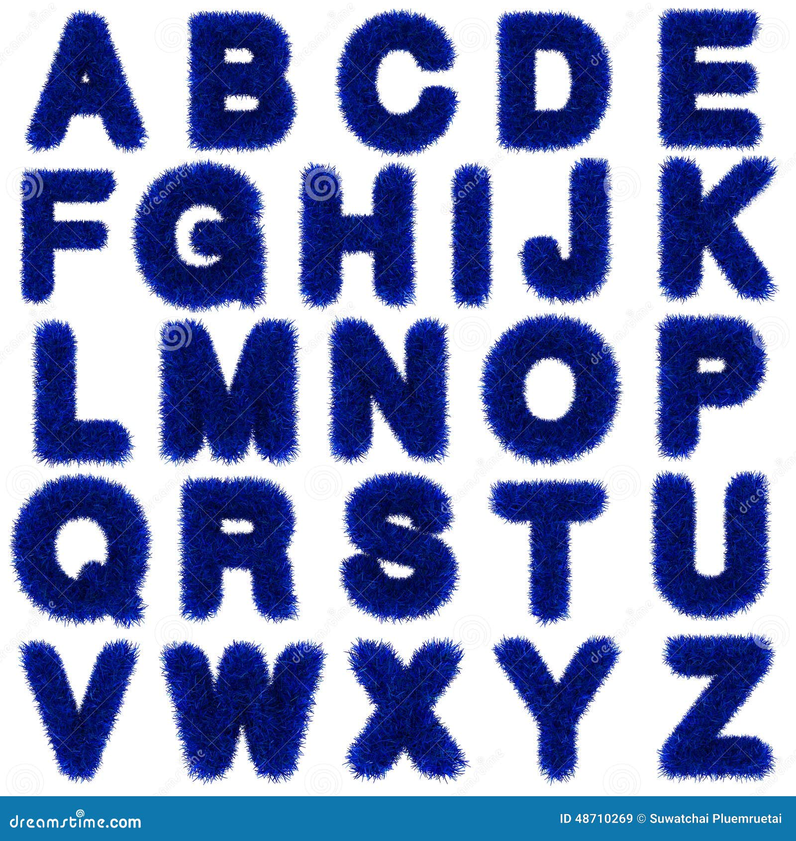 Letras Azules De La Hierba, Superiores Stock de ilustración ...