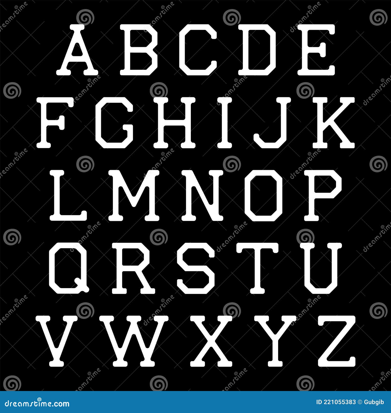 Letras Blancas En Fondo Negro Ilustración Del Vector, 45% OFF