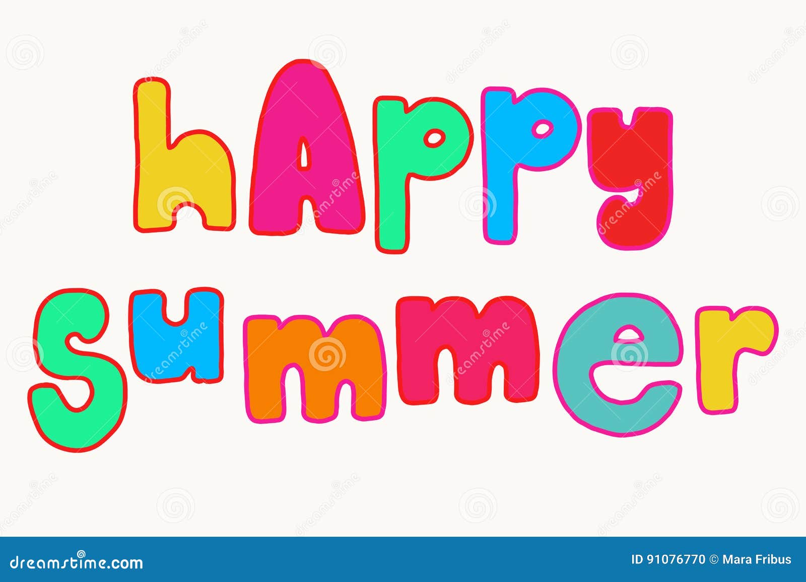 Letras Brillantes Del Verano Ilustración del Vector - Ilustración de ...