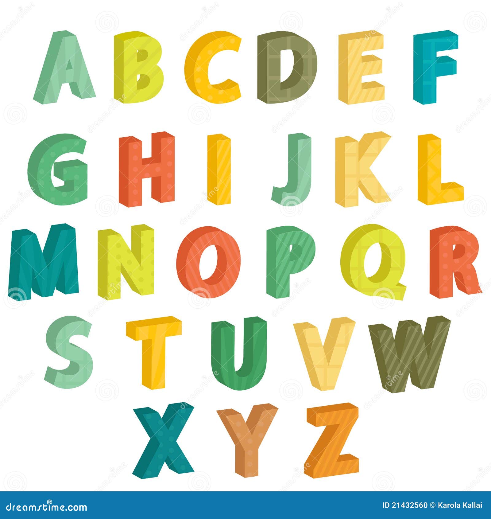 Letras coloridas ilustração do vetor. Ilustração de molde - 21432560