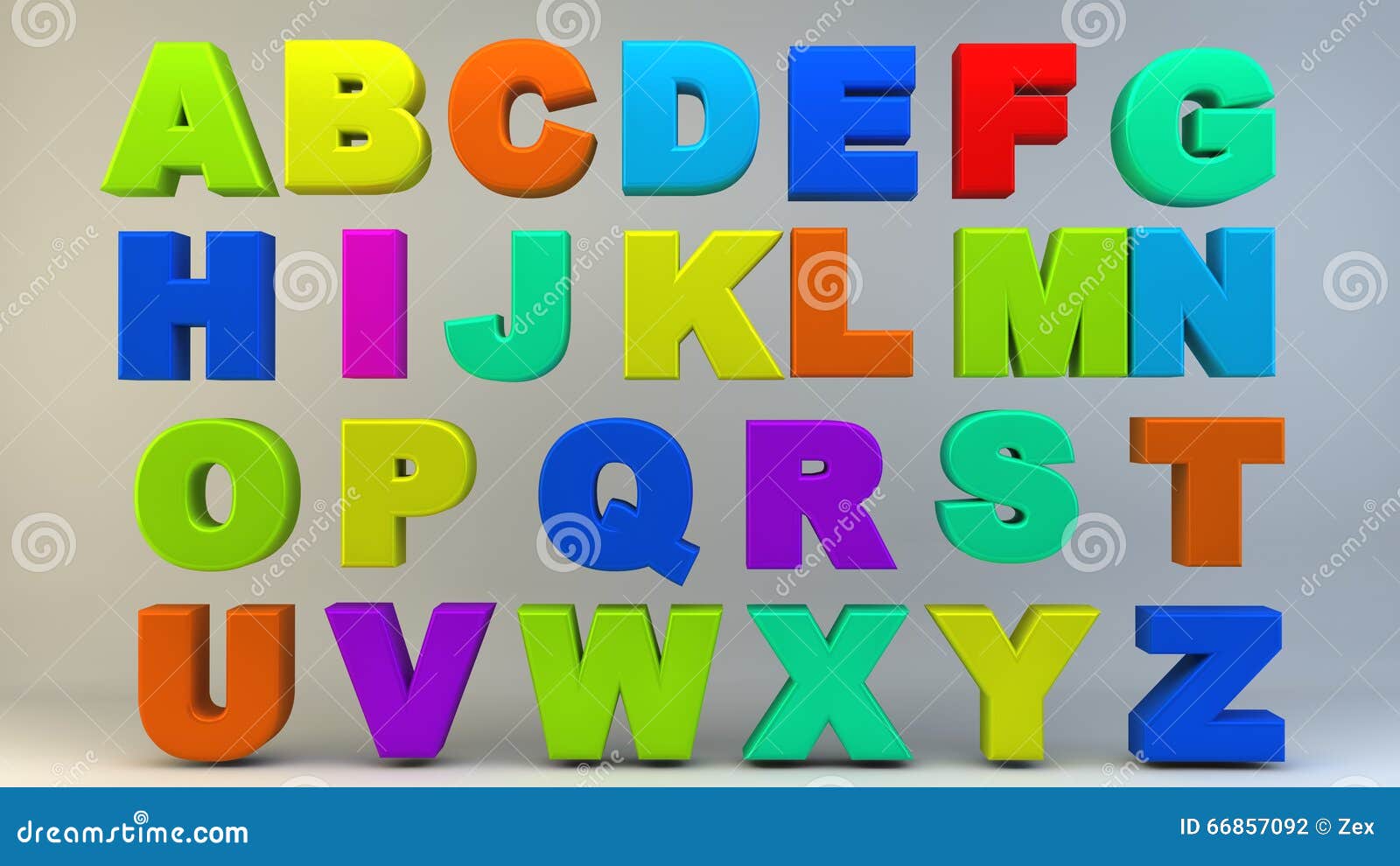 Letras Coloridas Do Alfabeto Ilustração Stock - Ilustração de escola ...