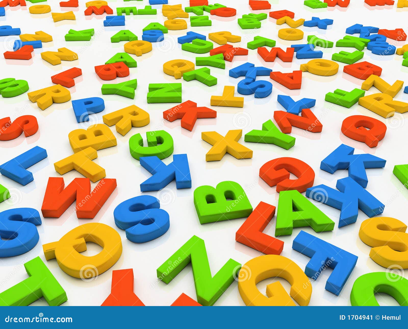 Letras Coloridas Isoladas No Fundo Branco Ilustração Stock - Ilustração ...