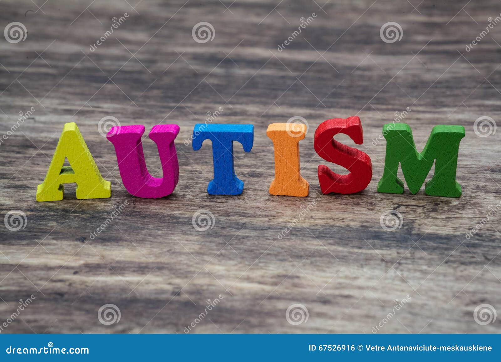 Letras Coloridas Que Explican Autismo Foto de archivo - Imagen de ...