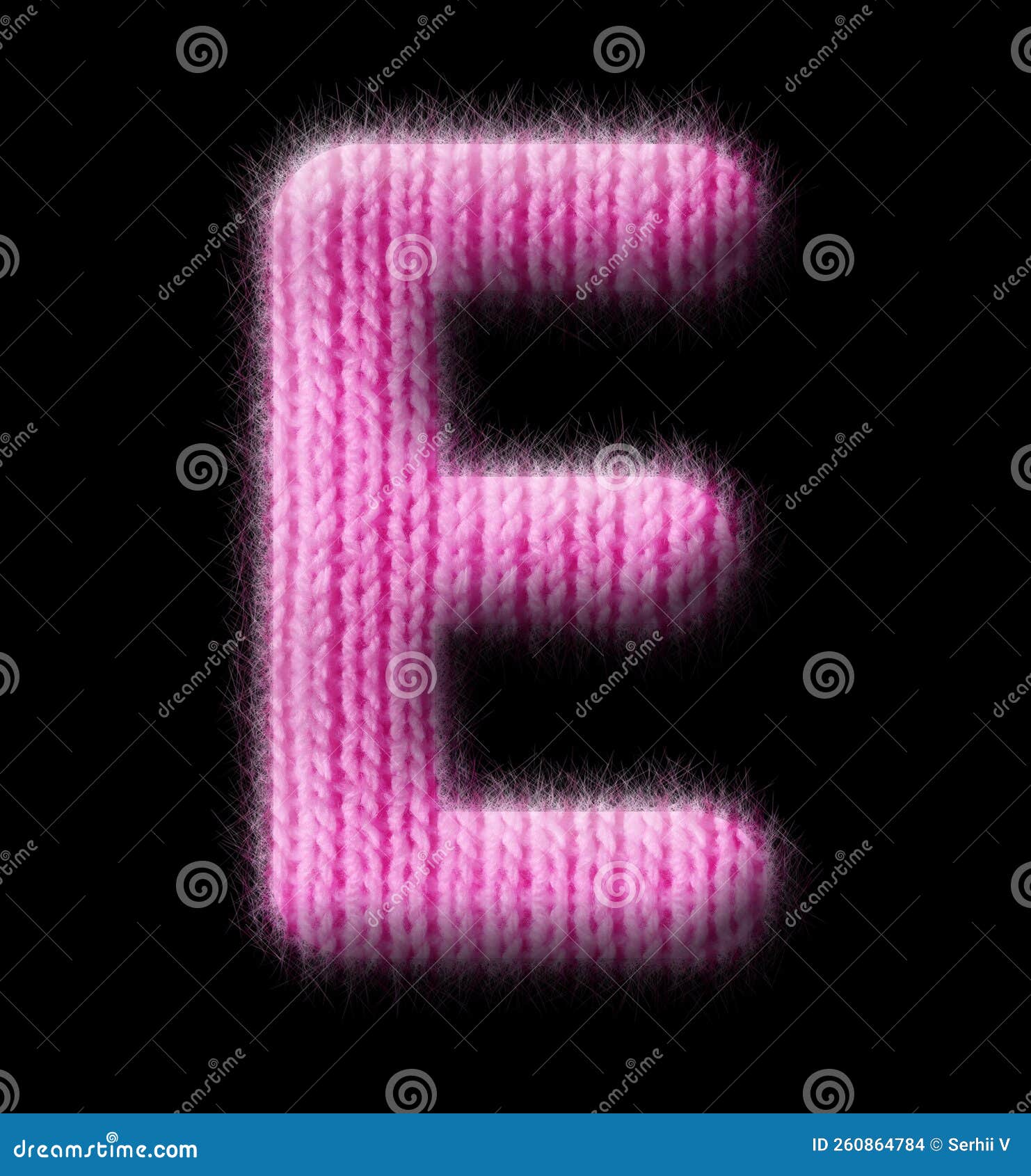 Letras Con Textura De Lana Rosa Stock de ilustración - Ilustración de ...