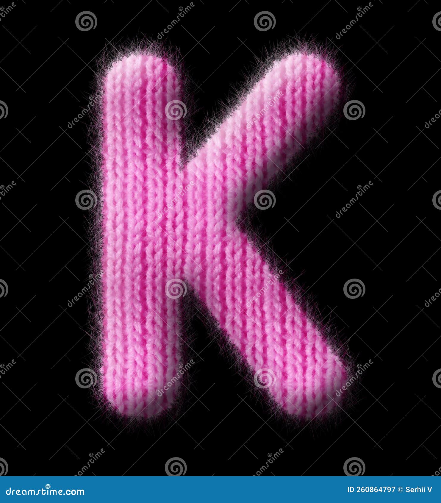 Letras Con Textura De Lana Rosa Stock de ilustración - Ilustración de ...