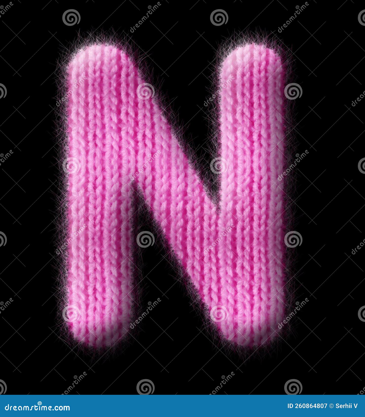 Letras Con Textura De Lana Rosa Stock de ilustración - Ilustración de ...