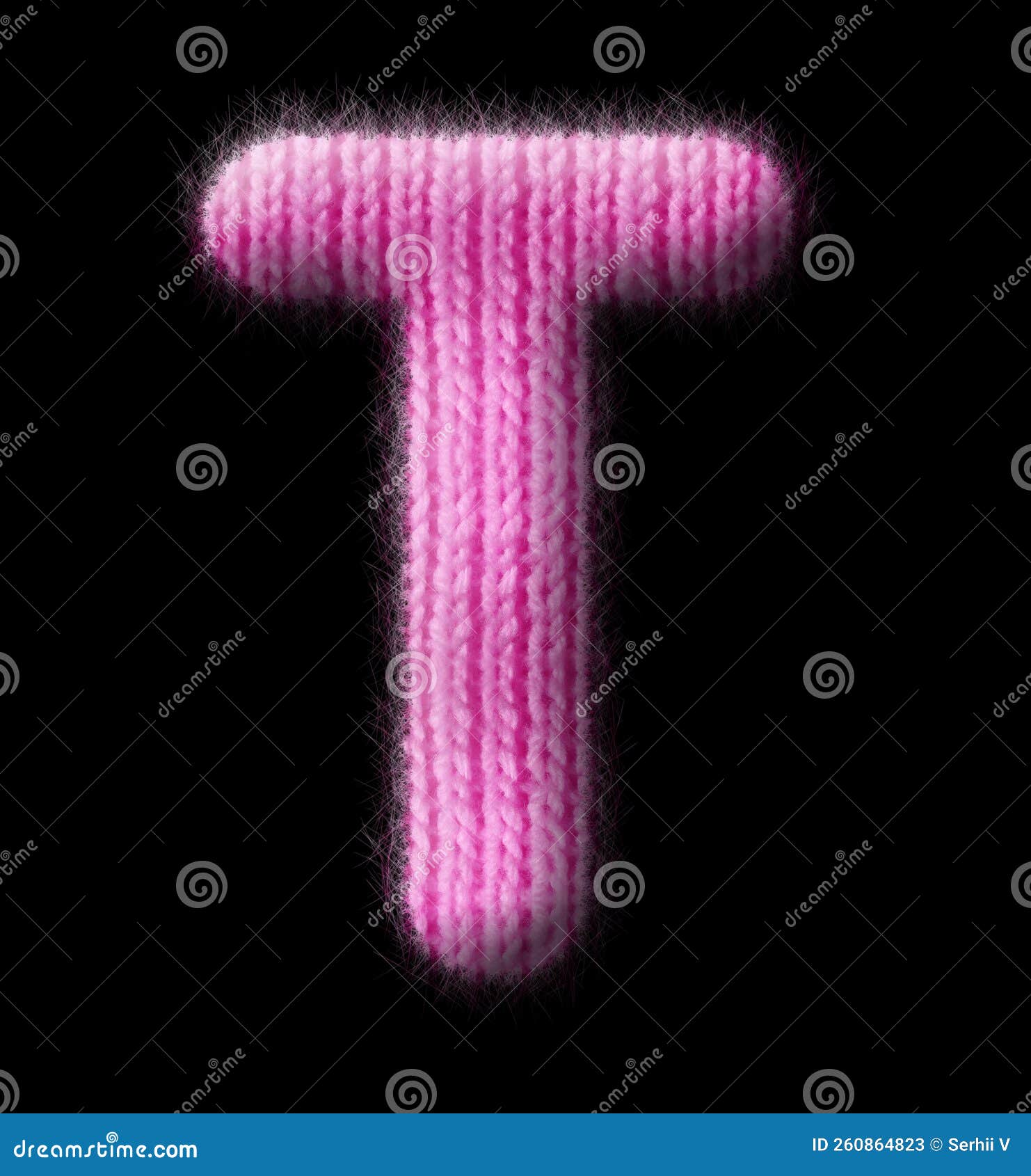 Letras Con Textura De Lana Rosa Stock de ilustración - Ilustración de ...