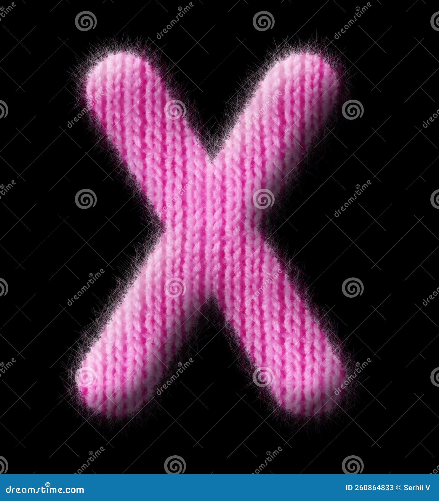 Letras Con Textura De Lana Rosa Stock de ilustración - Ilustración de ...