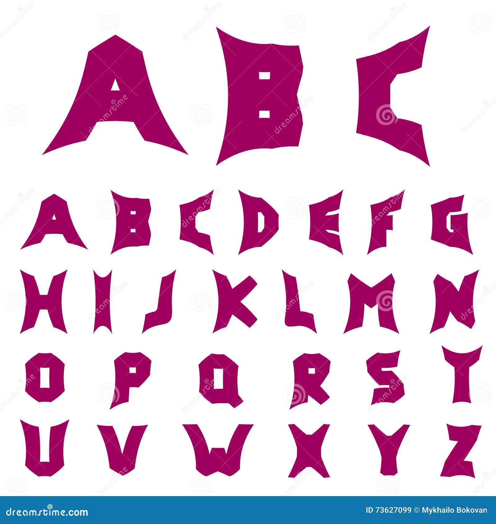 Letras Creativas Del Alfabeto Ilustración del Vector - Ilustración de ...