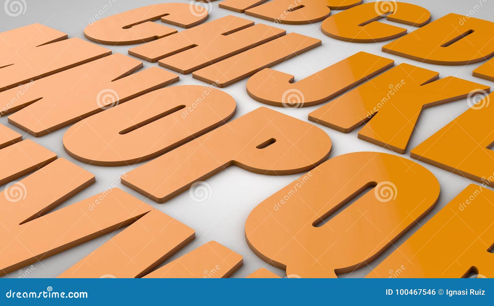 Letras 3d En Color Anaranjado Stock de ilustración - Ilustración de ...