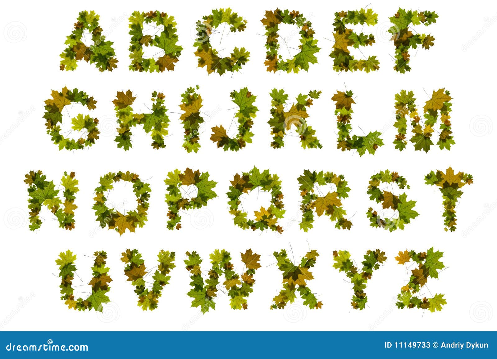 Letras da folha imagem de stock. Imagem de folhagem, nave - 11149733