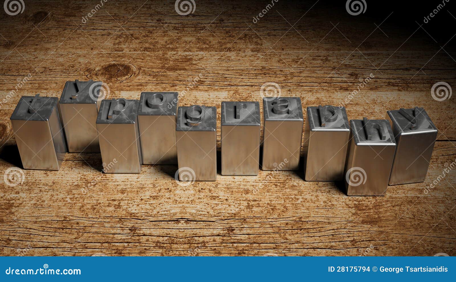 Letras Da Tipografia Do Metal Ilustração Stock - Ilustração de ...