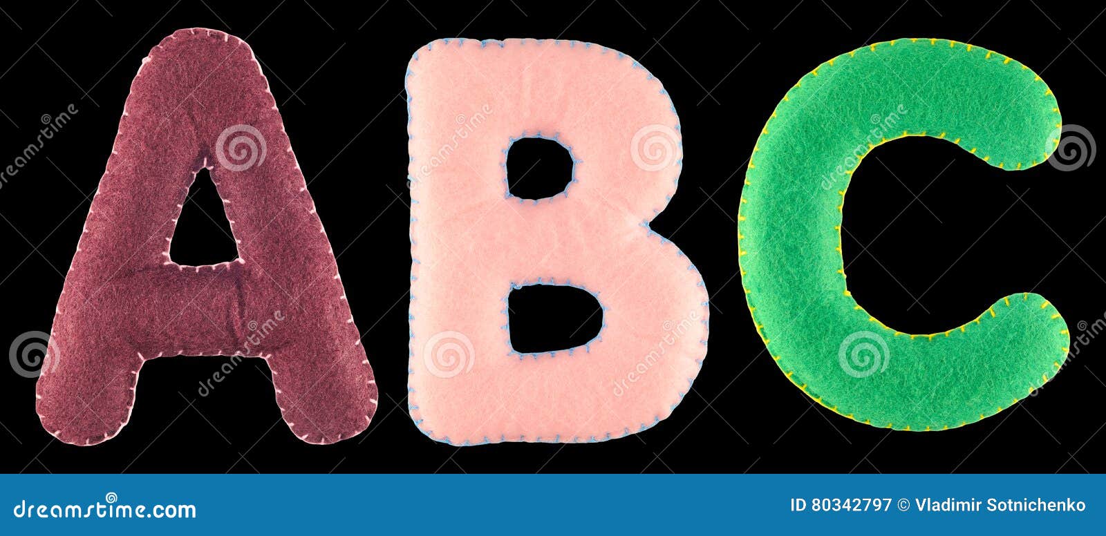 Letras de ABC del fieltro stock de ilustración. Ilustración de alfabeto ...