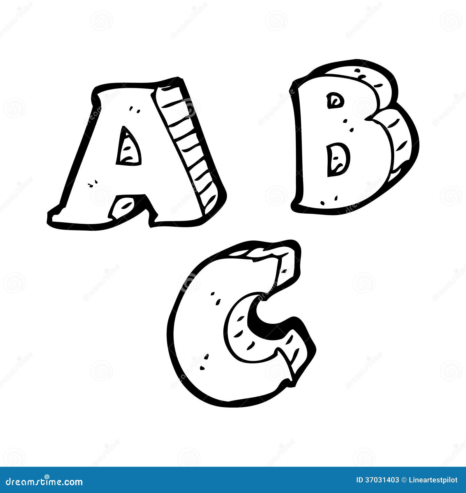 Letras De ABC Dos Desenhos Animados Ilustração Stock - Ilustração de ...