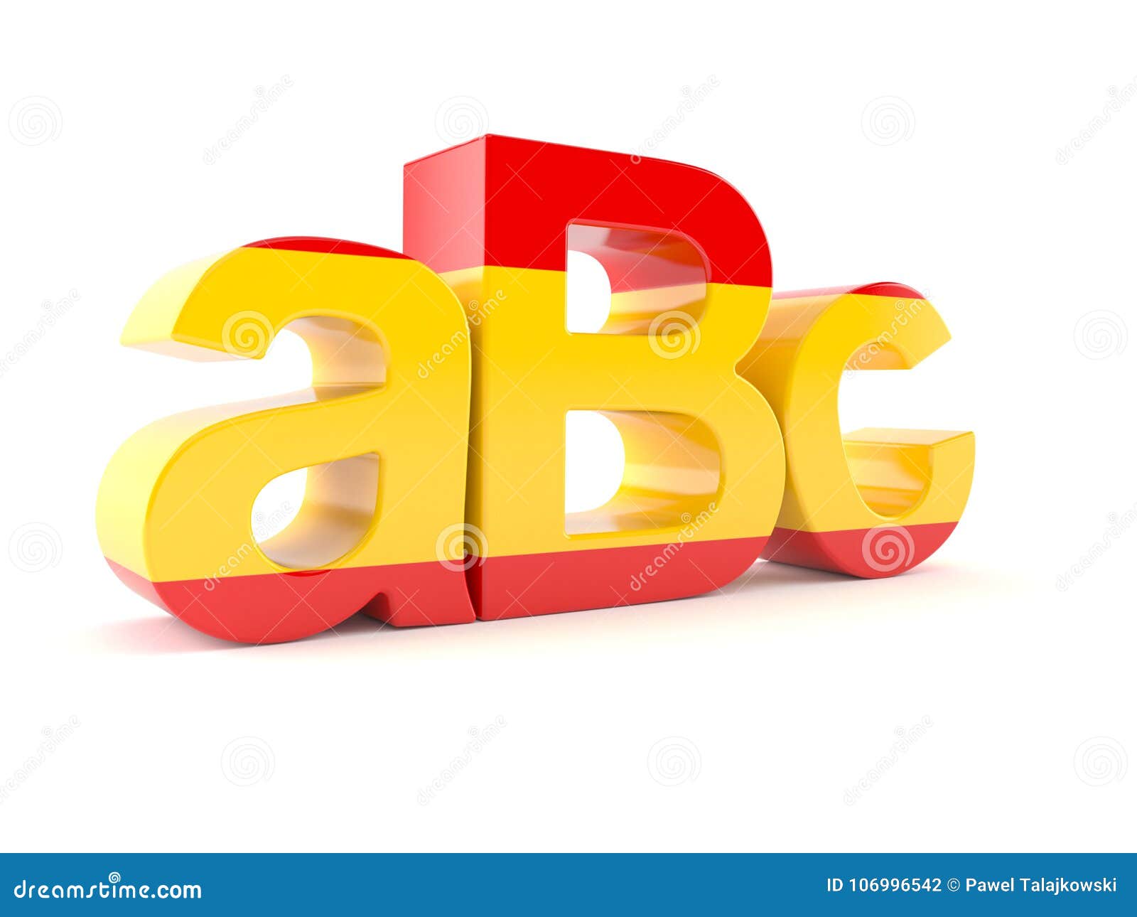 Letras De ABC Na Bandeira Espanhola Ilustração Stock - Ilustração de ...
