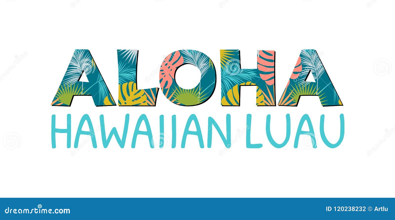 Letras de Aloha Hawaii ilustración del vector. Ilustración de frontera ...