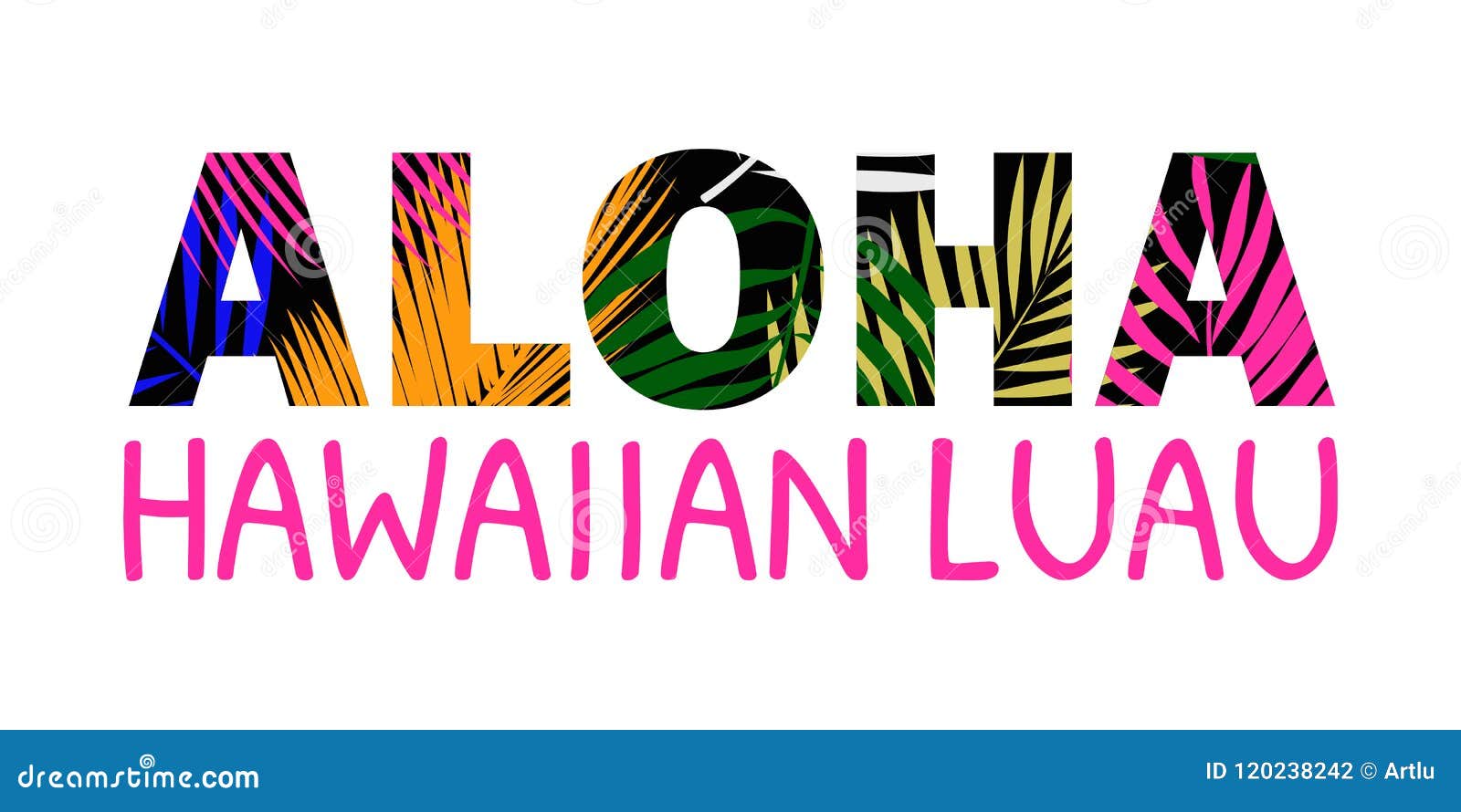 Letras de Aloha Hawaii ilustración del vector. Ilustración de verano ...