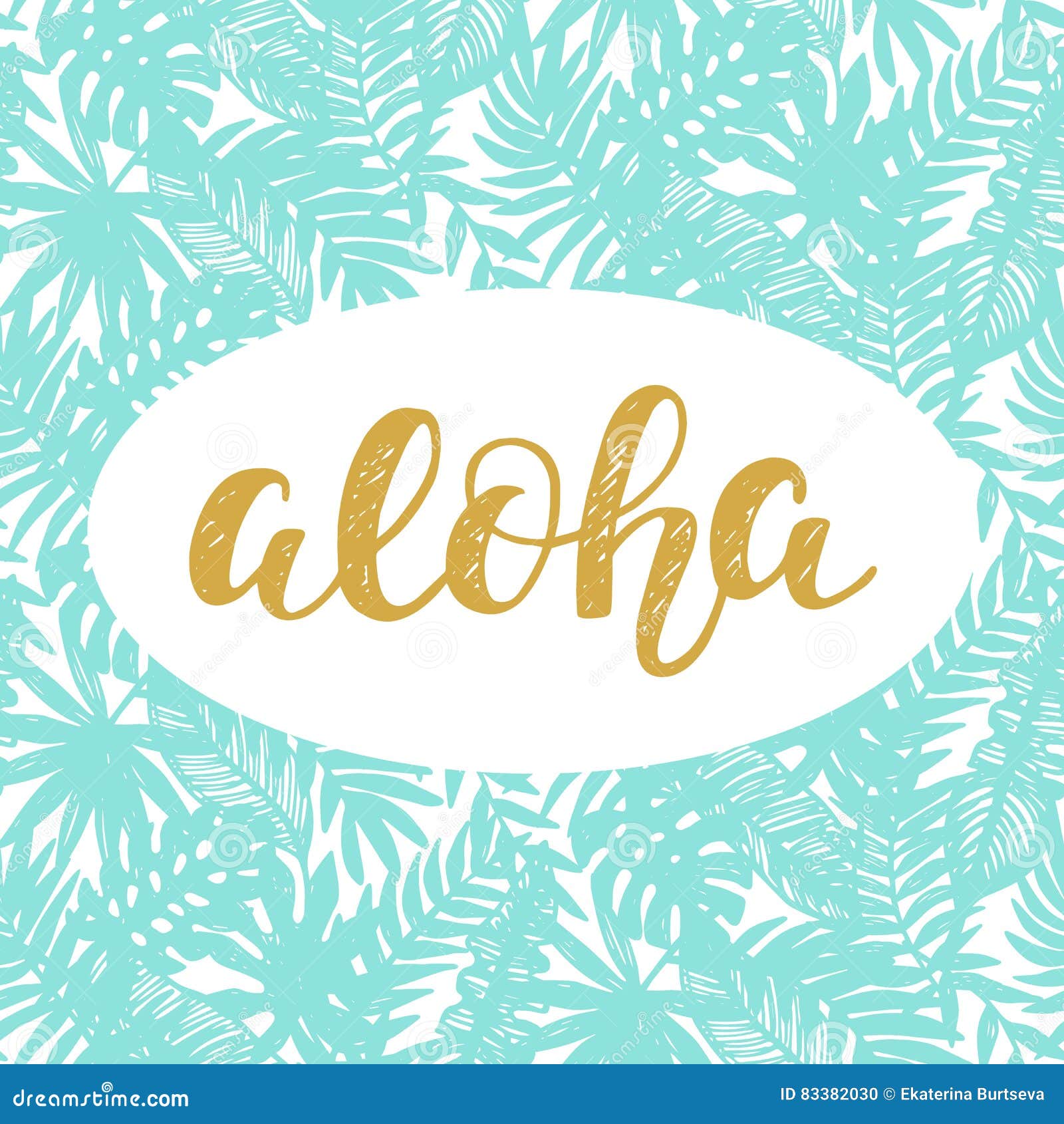 Letras de Aloha Summer ilustración del vector. Ilustración de fondo ...
