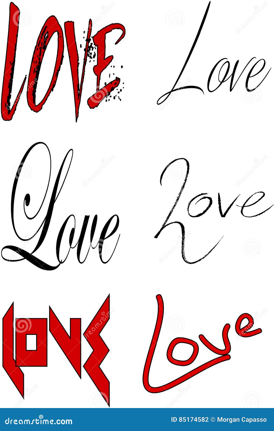 Letras de amor ilustração do vetor. Ilustração de amor - 85174582