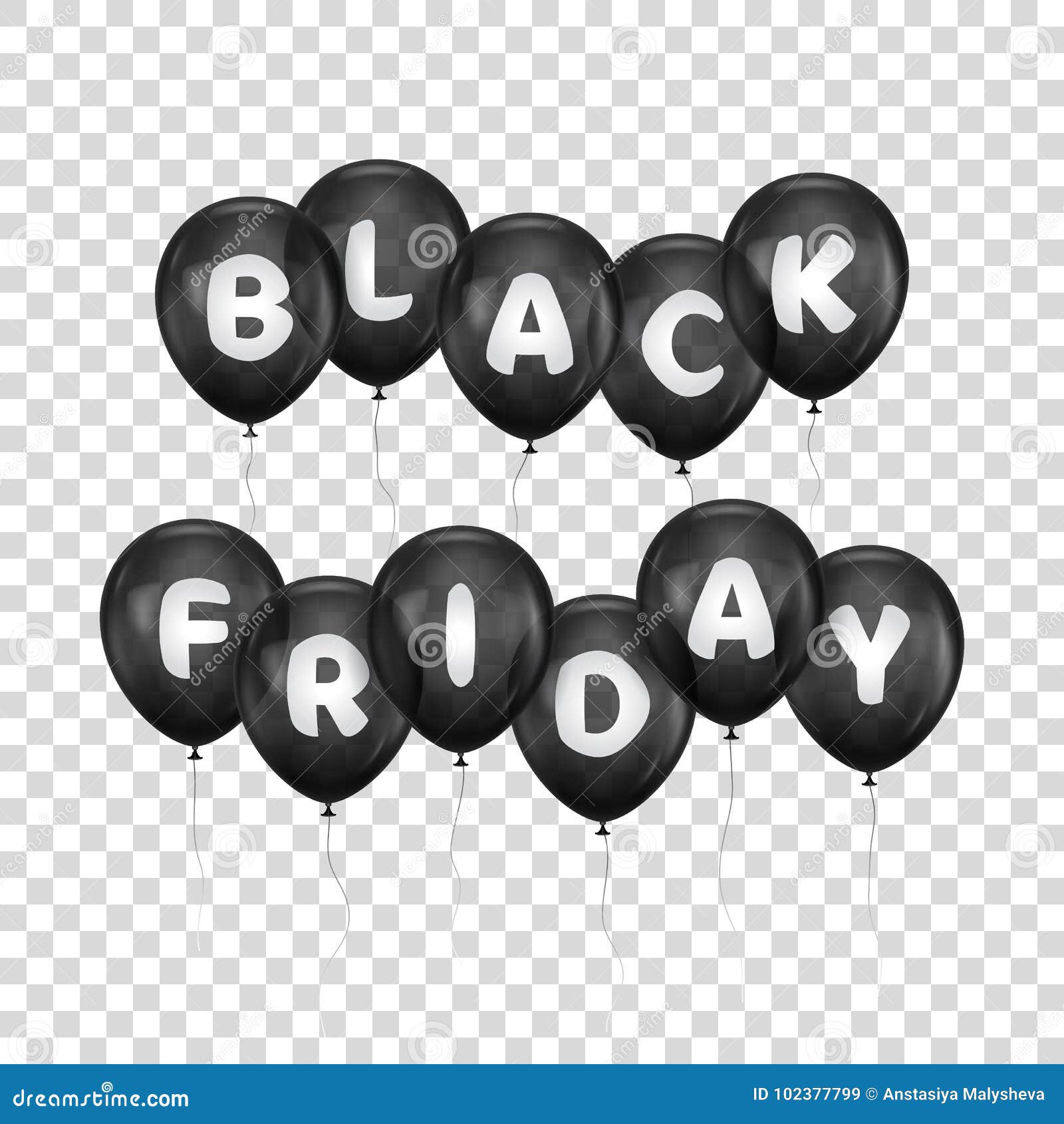 Letras De Black Friday Em Balões Ilustração do Vetor - Ilustração de ...