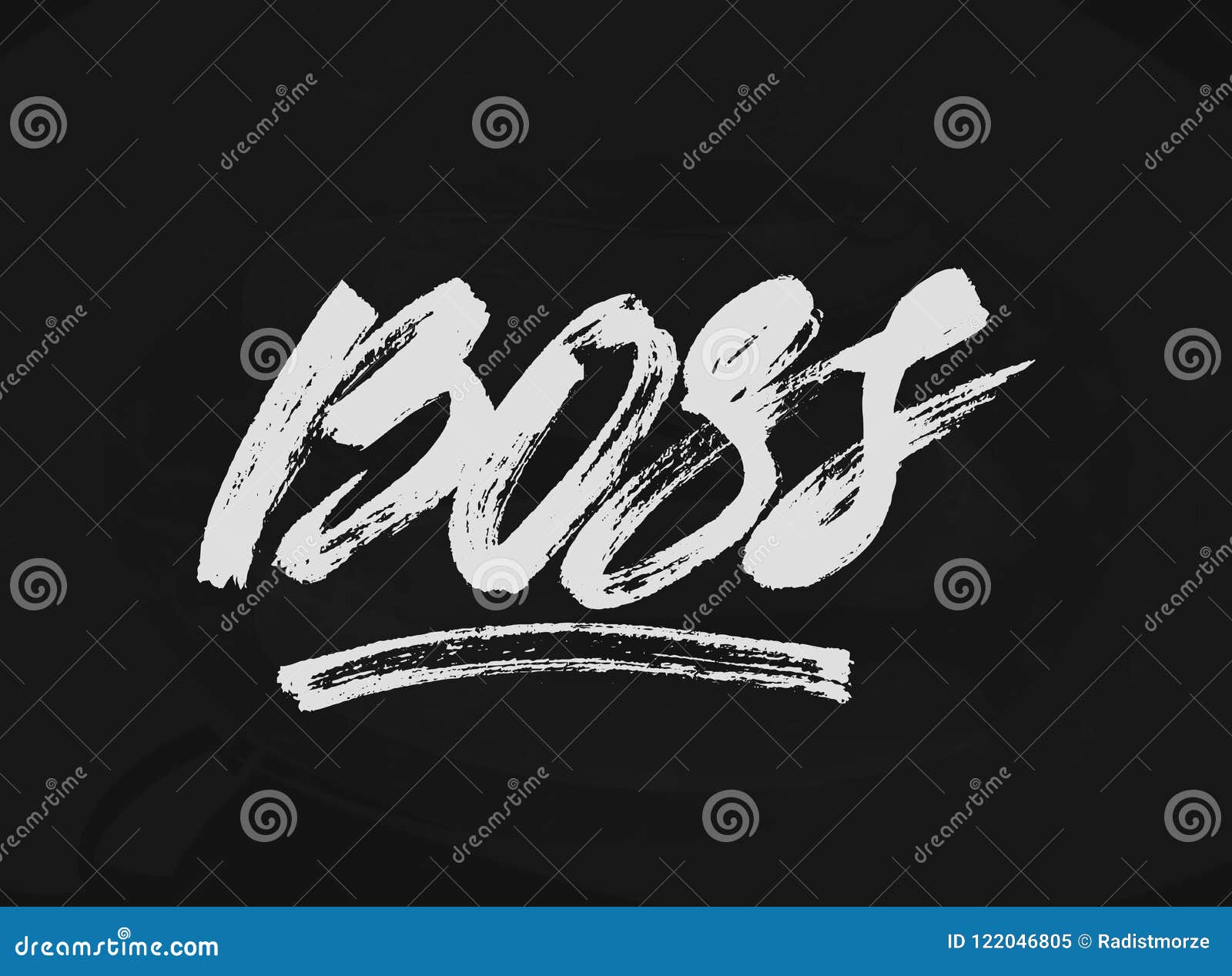 Letras de Boss Handwritten stock de ilustración. Ilustración de cepillo ...