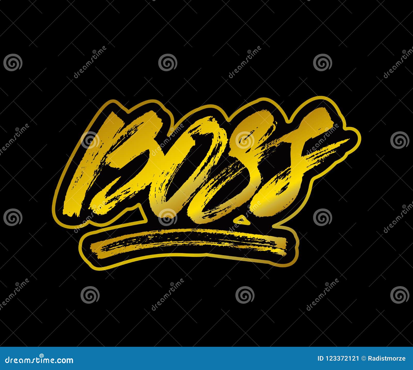 Letras de Boss Handwritten stock de ilustración. Ilustración de trazado ...