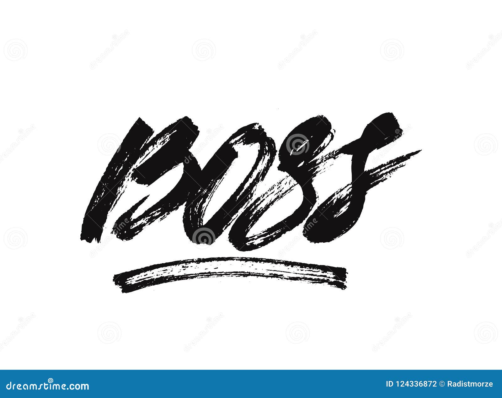 Letras de Boss Handwritten stock de ilustración. Ilustración de ...