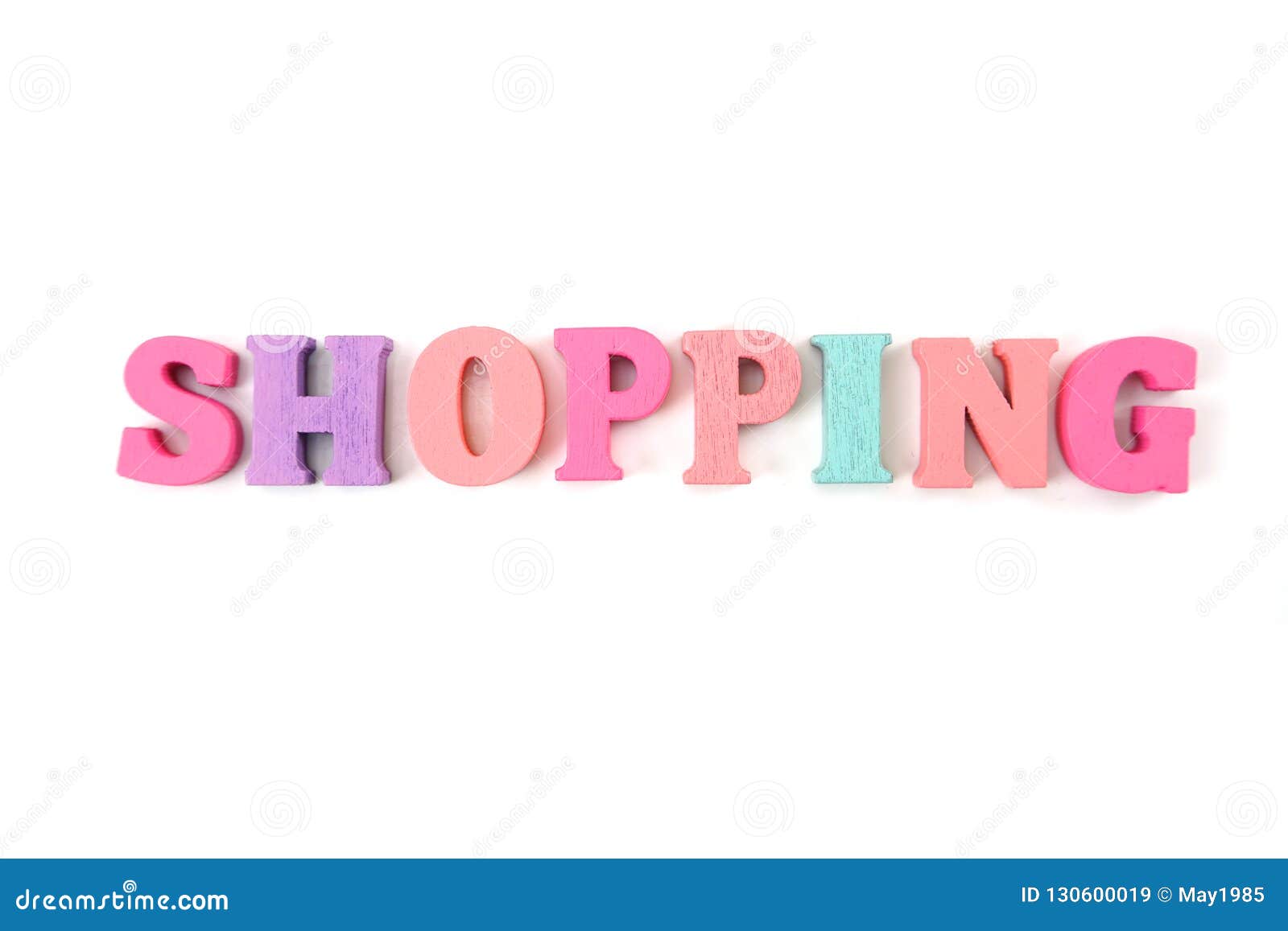 Letras De Compra Da Palavra Isoladas No Fundo Branco Imagem de Stock ...