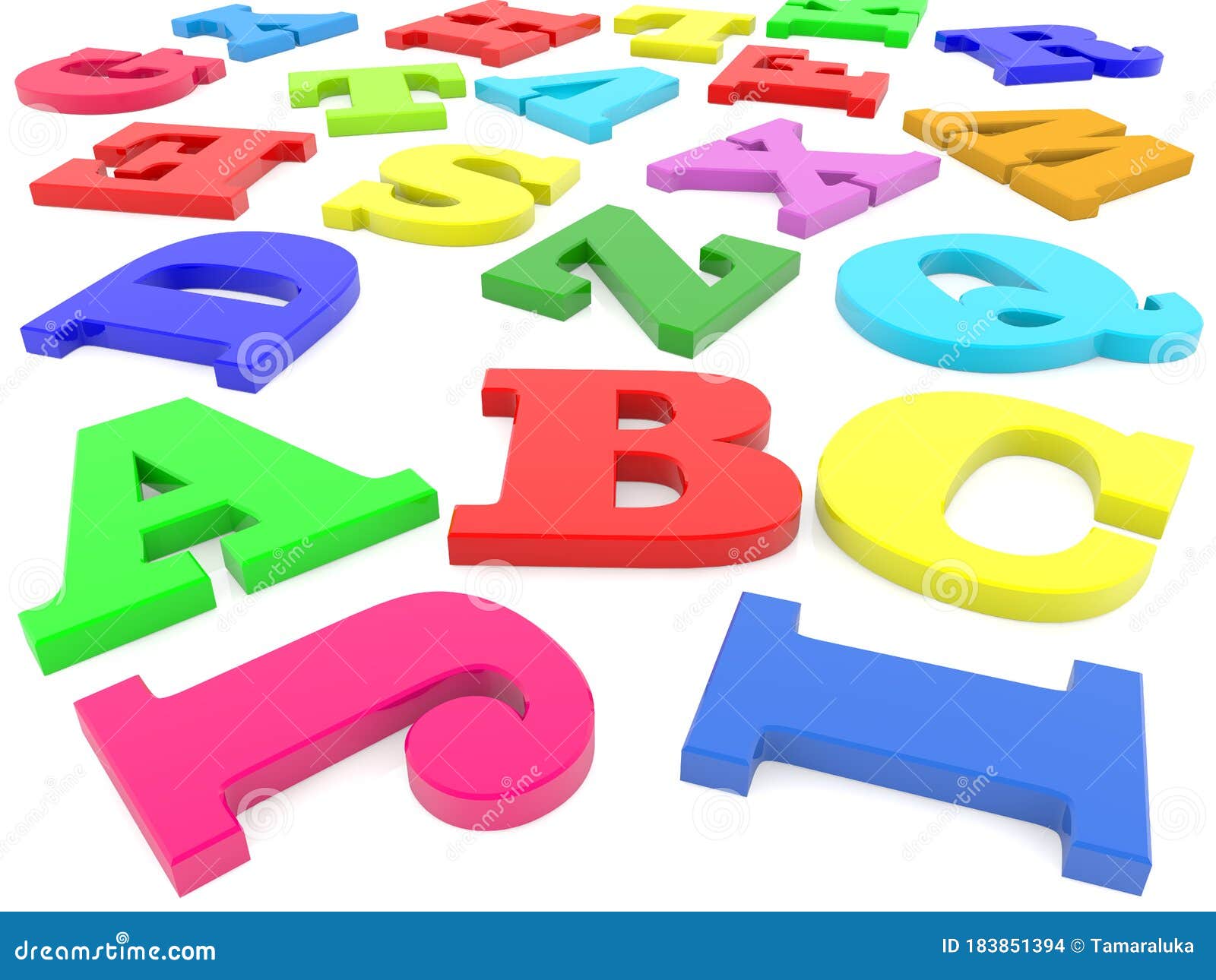 Letras De Cores Diferentes Em Branco Ilustração Stock - Ilustração de ...