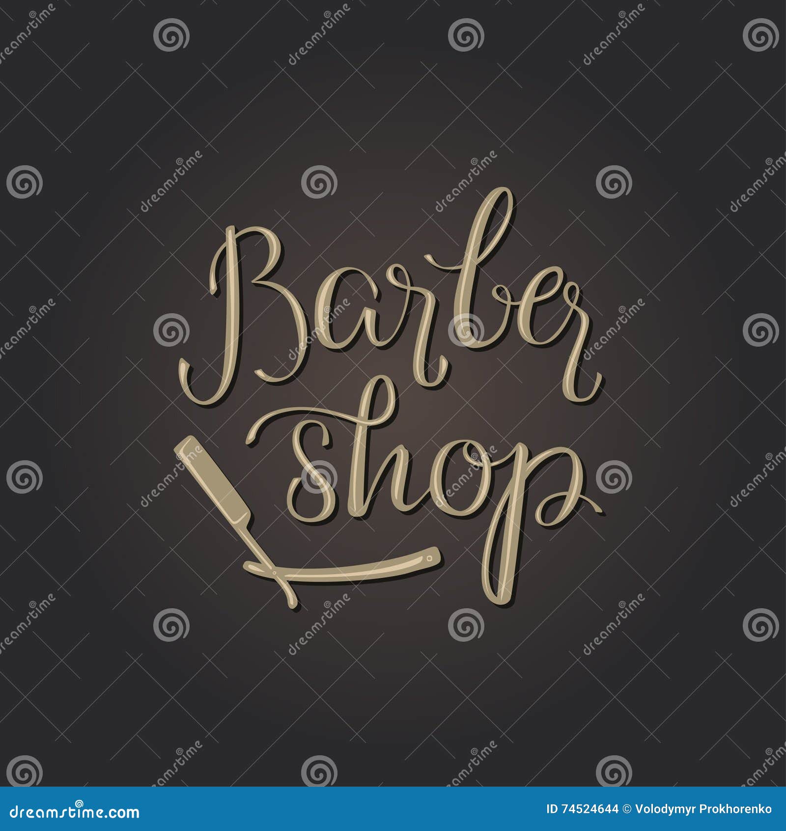 Letras de la barbería ilustración del vector. Ilustración de hombre ...