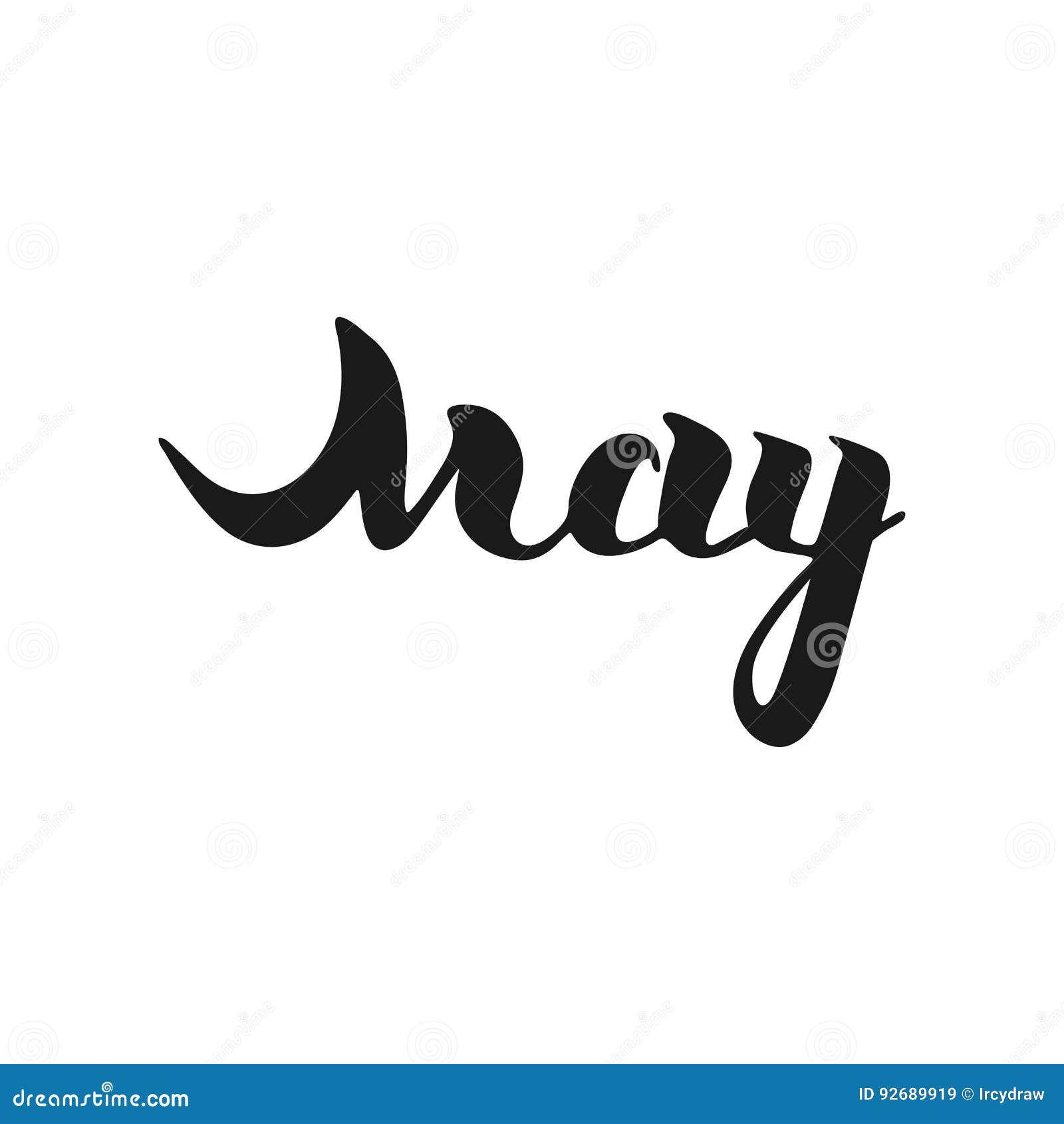 Letras De La Caligrafía De Mayo Ilustración del Vector - Ilustración de ...