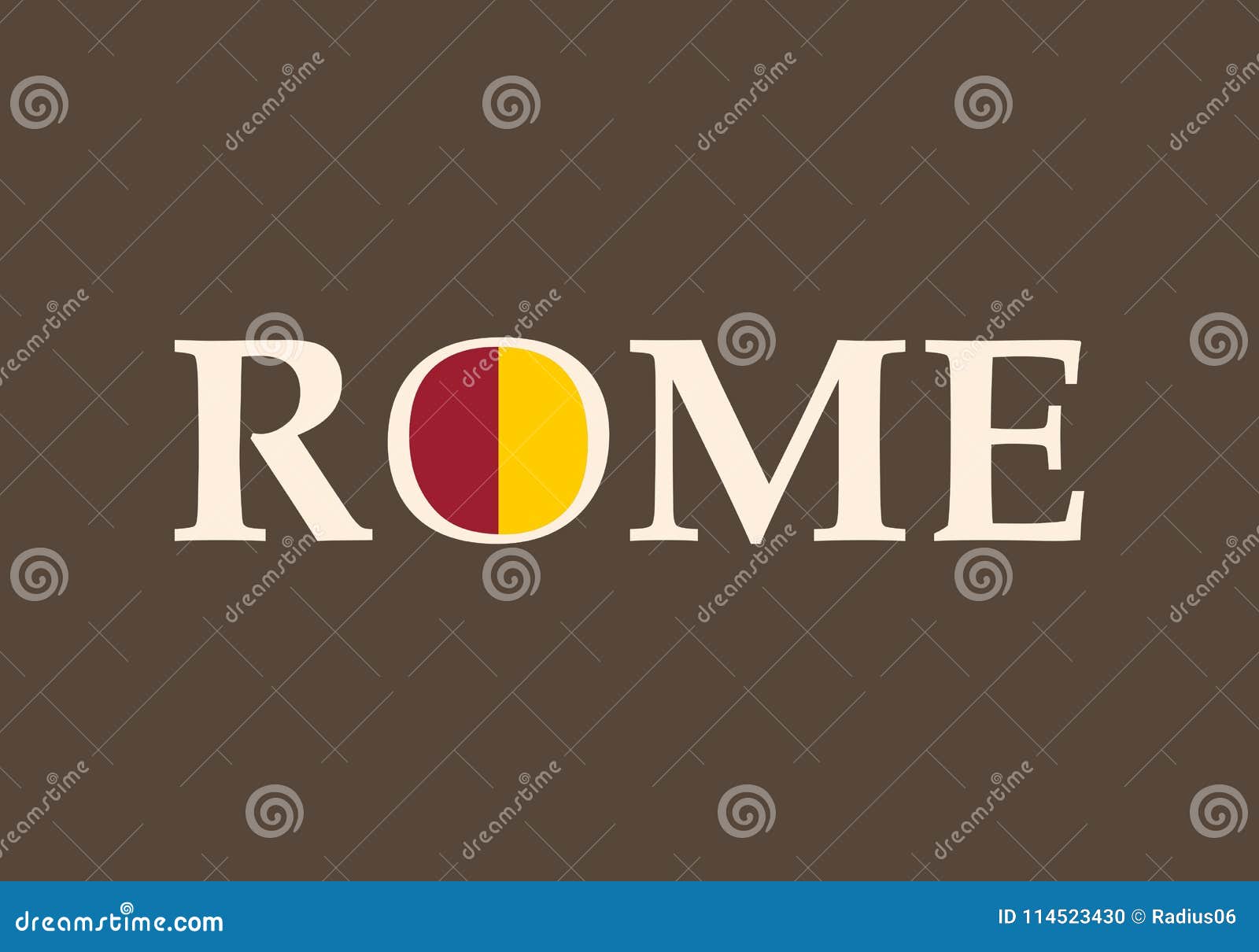 Letras De La Ciudad De Roma Ilustración del Vector - Ilustración de ...